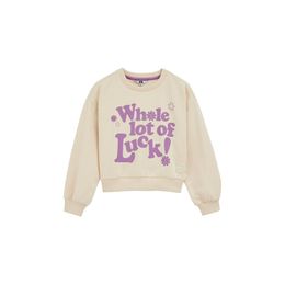 WE Fashion Sweatshirt M&auml;dchen Gr&ouml;&szlig;e 110/116 beige / helllila