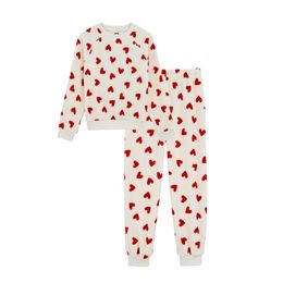 WE Fashion Pyjama M&auml;dchen Gr&ouml;&szlig;e 122/128 rot / naturwei&szlig;