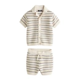 next Set Jungen Gr&ouml;&szlig;e 98 beige / dunkelbraun / grau