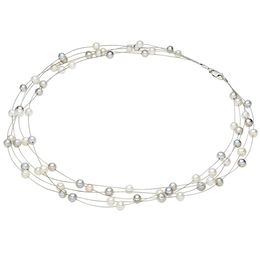 Valero Pearls Kette Damen Gr&ouml;&szlig;e One Size silber / perlwei&szlig;