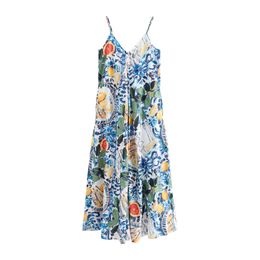 next Kleid Damen Gr&ouml;&szlig;e 40 blau / gelb / limone / gr&uuml;n Sommerkleid