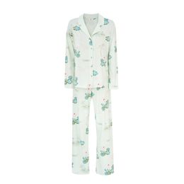 Dagi Pyjama Damen Gr&ouml;&szlig;e S himmelblau / gr&uuml;n / pastellgr&uuml;n Winterkleid
