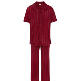 Dagi Pyjama Herren Gr&ouml;&szlig;e XXL bordeaux / schwarz