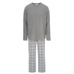 Dagi Pyjama Herren Gr&ouml;&szlig;e S blau / graumeliert / wei&szlig;