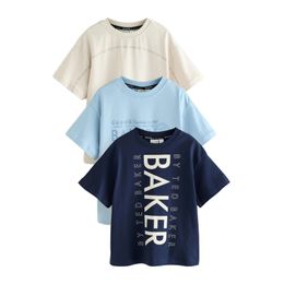 Baker By Ted Baker T-Shirt Jungen Gr&ouml;&szlig;e 140 navy / hellblau / naturwei&szlig;