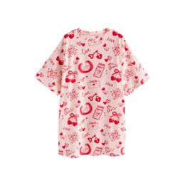 next Nachthemd Damen Gr&ouml;&szlig;e 4XL/5XL rot / pastellrot