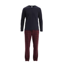 Dagi Pyjama Herren Gr&ouml;&szlig;e L navy / bordeaux