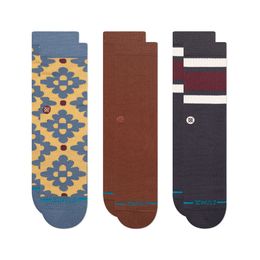 Stance Socken 'Ceramic Crew' Damen Gr&ouml;&szlig;e 42/46 indigo / gelb / aubergine / oxid / wei&szlig;