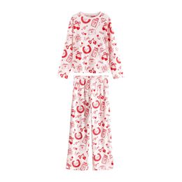 next Pyjama Damen Gr&ouml;&szlig;e XXL/XXXL rosa / rot Winterkleid