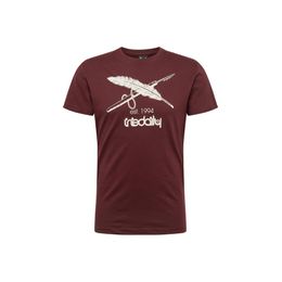 Iriedaily T-Shirt 'Harpoon Flag' Herren Gr&ouml;&szlig;e XXL bordeaux / wei&szlig;