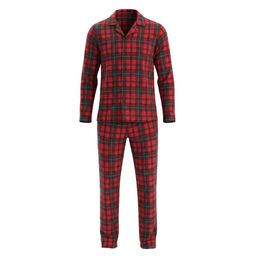 Dagi Pyjama Herren Gr&ouml;&szlig;e XL anthrazit / rot / dunkelrot / schwarz