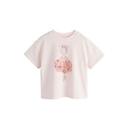 next T-Shirt M&auml;dchen Gr&ouml;&szlig;e 86 pink / rosa / puder / schwarz