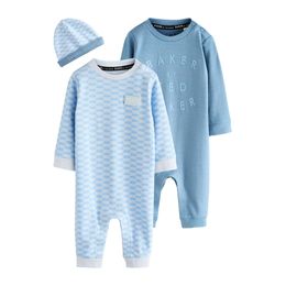 Baker By Ted Baker Strampler und M&uuml;tze Jungen Gr&ouml;&szlig;e 74 opal / pastellblau