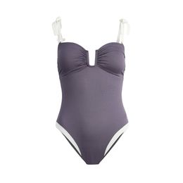 Mint Velvet Shapingbadeanzug Damen Gr&ouml;&szlig;e XXXL brombeer / wei&szlig;