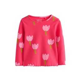next T-Shirt M&auml;dchen Gr&ouml;&szlig;e 86 khaki / rosa / purpur