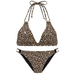 Lascana Bikini Damen Gr&ouml;&szlig;e L creme / braun / schwarz