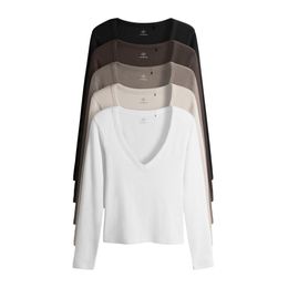 The Set Shirt Damen Gr&ouml;&szlig;e XS nude / schoko / taupe / schwarz / wei&szlig;