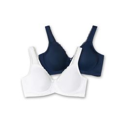 sheego BH Damen Gr&ouml;&szlig;e 105 navy / wei&szlig;