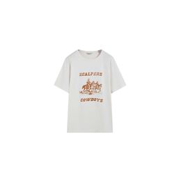 Scalpers T-Shirt 'Wboys' Herren Gr&ouml;&szlig;e XL cognac / offwhite