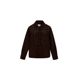 Scalpers Scsuede Leather Shirt ' ' Damen Gr&ouml;&szlig;e M dunkelbraun