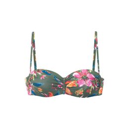 Lascana Bikinitop Damen Gr&ouml;&szlig;e 85 blau / oliv / orange / pink
