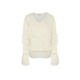 Ebeeza Pullover Damen Gr&ouml;&szlig;e XS/S wollwei&szlig;