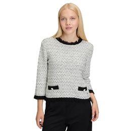 BETTY & CO BETTY & CO Damen Strickpullover "Damen mit Fransen", schwarz, Gr. 36, Strick, Obermaterial: 76% Polyacryl, 24% Polyamid, Pullover