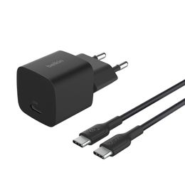 Belkin USB-Ladeger&auml;t "BoostCharge 25W USB-C Charger mit Power Delivery inkl. Kabel", B:20,8cm H:12,88cm T:11,09cm, schwarz, Ladeger&auml;te