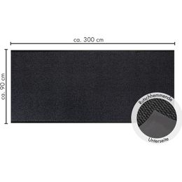 Fu&szlig;matte ANDIAMO, B:90cm H:5mm L:300cm, grau, Kunstfaser, Au&szlig;enbereich, Teppiche, "Easy, Made in Netherlands", Schmutzfangmatte, rutschhemmend,