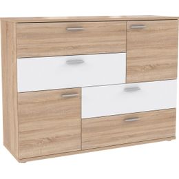 Kommode FORTE, B:125cm H:95,9cm T:41,3cm, beige, Schlafzimmer, Sideboards, "Skive", Breite ca. 125 cm