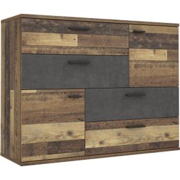 Kommode FORTE, B:125cm H:95,9cm T:41,3cm, braun, Schlafzimmer, Sideboards, "Skive", Breite ca. 125 cm