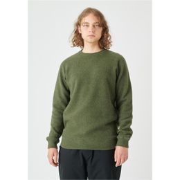 Cleptomanicx Herren Sweatshirt "Noitch", gr&uuml;n, Gr. XL, unifarben, 45% Wolle, 37% Baumwolle, 18% Polyamid, Sweatshirts, aus gebondeter Wolle