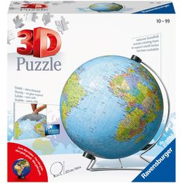 Ravensburger Kinder Puzzleball "Globus in deutscher Sprache", bunt, Kunststoff, Metall, B:22cm H:22cm &Oslash;:22cm, Puzzles, Made in Europe