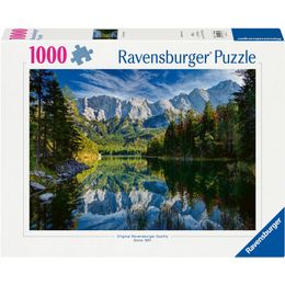 Ravensburger Kinder Puzzle "Eibsee mit Wettersteingebirge und Zugspitze", bunt, B:70cm H:50cm, Puzzles, Made in Germany