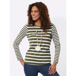 Casual Looks Damen T-Shirt "Shirt", wei&szlig;, Gr. 38, gemustert, gestreift, mehrfarbig, 100% Baumwolle, Shirts