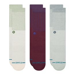 Stance Socken 'Icon Pop' Damen Gr&ouml;&szlig;e 38/41 hellgrau / weinrot / offwhite
