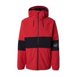Quiksilver Funktionsjacke 'HIGH IN TH HOOD' Herren Gr&ouml;&szlig;e XL grau / rot / schwarz / wei&szlig;