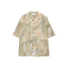 Pull&Bear Pull&Bear Hemd Herren Gr&ouml;&szlig;e L khaki / pastellgr&uuml;n / wei&szlig;
