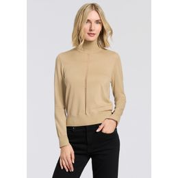 BOSS Orange Damen Rollkragenpullover "Faghettini Premium Damenmode"rust, copper 222, Gr. S, unifarben, Feinstrick, Obermaterial: 50% Baumwolle, 50%