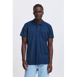 Poloshirt Blend "BHEric", Herren, Gr. M, marineblaus, Web, 100% Baumwolle, unifarben, Basic, regular fit normal, V-Ausschnitt, normaler Saum, Shirts, Klassisches Poloshirt
