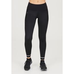 ELITE LAB Damen Lauftights "Run Elite X2", schwarz, Gr. 38, unifarben, 85% Nylon, 15% Elasthan, Hosen, mit windabweisender Thermofunktion