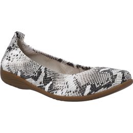 Josef Seibel Damen Ballerina "Fenja 01, weiss-schwarz", Gr. 40, wei&szlig;, Obermaterial: 100% Rindsleder Leather cow., Schuhe