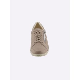 Waldl&auml;ufer WALDL&Auml;UFER Damen Schn&uuml;rschuh, Gr. 7, beige, Nubukleder, Schuhe