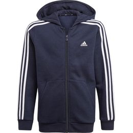 adidas Sportswear Sportsweatjacke 'Essentials' Jungen Gr&ouml;&szlig;e 152 marine / wei&szlig;