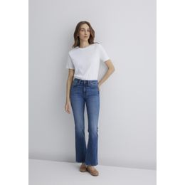 Mavi Damen Bootcut-Jeans "MARIA"schwarz brushed str, Gr. 30, 87% Baumwolle, 11% Recyceltes Polyester, 2% Elasthan, Jeans, Bootcut Jeans