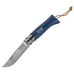 Opinel Taschenmesser No. 08 inkl. Kunstlederetui, blau
