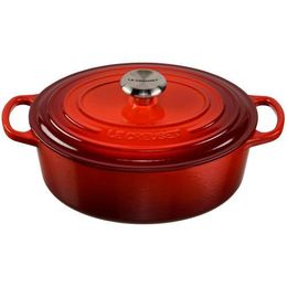 Le Creuset Signature Br&auml;ter oval 27 cm kirschrot