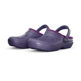 Crocs Kinder Clog "Kids Classic Lined Clog", Gr. 33lila nightshade, Croslite , Schuhe, Hausschuh, Pantoffel, Schlappen mit Warmfutter