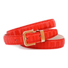 Anthoni Crown Damen Lederg&uuml;rtel, rot, Gr. 105, gemustert, Leder, G&uuml;rtel, G&uuml;rtel aus innovativem Leder mit kleiner eckiger Schlie&szlig;e