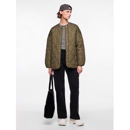 Pieces Damen Steppjacke "PCSTELLA QUILTED JACKET NOOS BC", gr&uuml;n, Gr. L, unifarben, Steppware, Obermaterial: 100% Polyester, Jacken, Kunstfaser